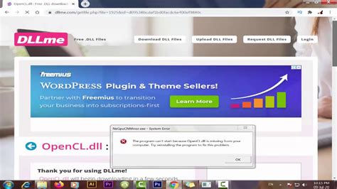 UntitleHow To Fix OpenCL DLL Is Missing From Your Computer Errord YouTube