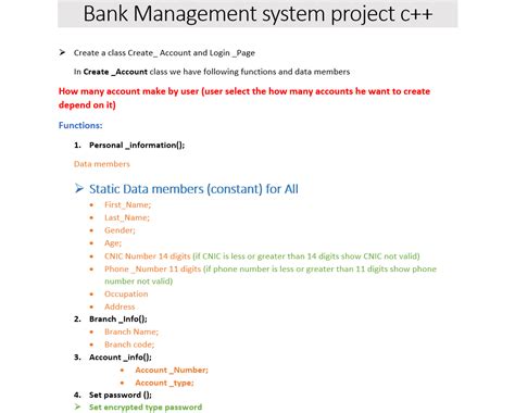 Bank Management System Project C Create A Class