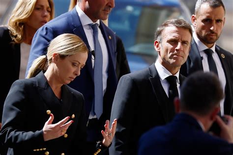 Emmanuel Macron Sest Entretenu Avec Giorgia Meloni à Rome Selon Lelysée