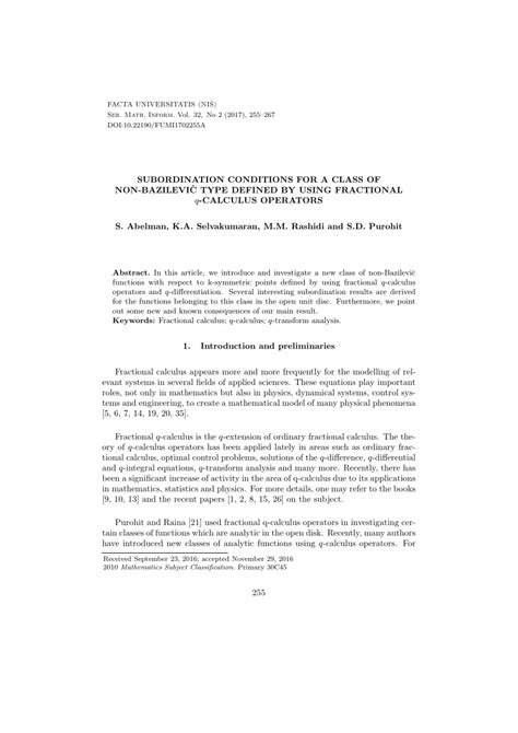 Pdf Subordination Conditions For A Class Of Non Bazilevivc Type