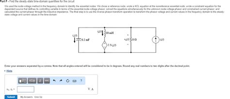 Solved The Node Voltage Method Learning Goal To Use Phasor