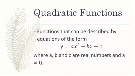 Introduction To Quadratic Functionspptx