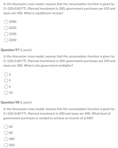 solved in the keynesian cross model assume that the