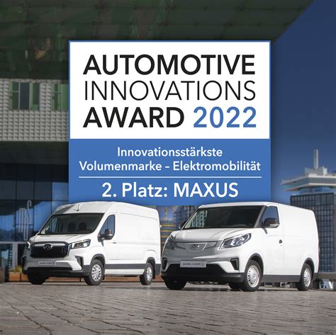 Innovationsstärkste Volumenmarke: MAXUS auf Podest bei den ...
