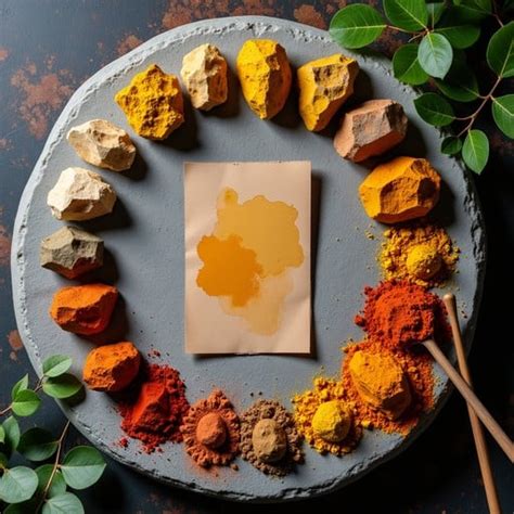 Free Ochre Artists Palette Image Ochre Pigment Terracotta