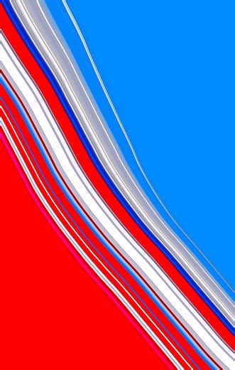 빈 배경에서 추상화 밝은 흰색 파란색 및 빨간색 흔들리는 기하학적 선입니다 아트 트리피 디지털 배경 곡선 모양 그림입니다 활기찬