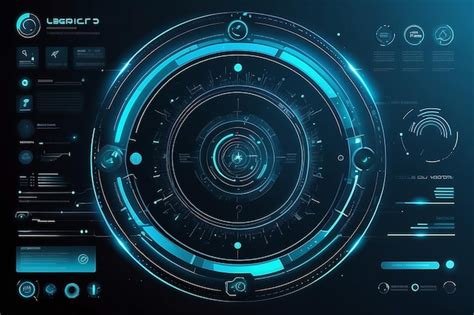 Premium Photo Futuristic Circle Vector HUD GUI UI Interface Screen Design Abstract Style On