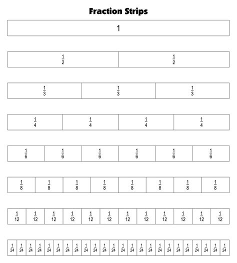 Strip Fraction Chart 13 Free Pdf Printables Printablee