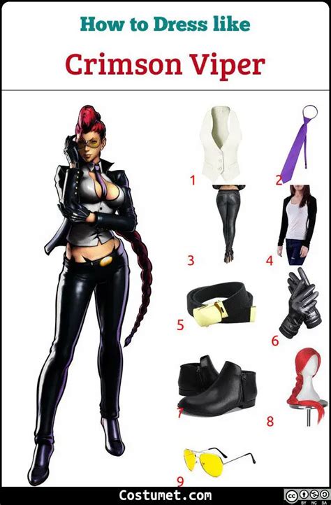 Crimson Viper Street Fighter Costume For Halloween