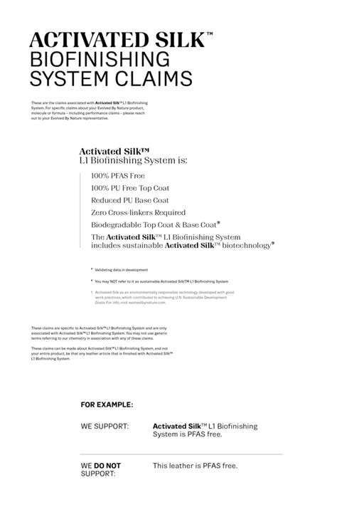 Brand Guidelines Activated Silk™ L1 Biofinishing System Evolved By