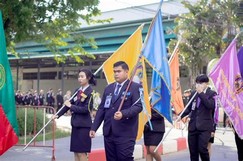 พิธีอัญเชิญตราพระราชลัญจกรมหาวิทยาลัยราชภัฏสารคาม นายกสโมสรนักศึกษาคณะมนุษยศาสตร์และสังคมศาสตร์