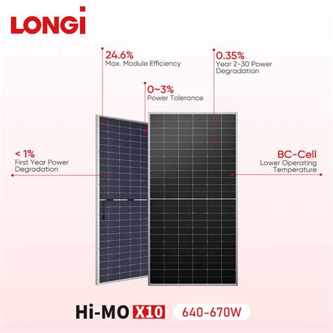 Longi Himo 10太阳能电池板单体640w 660w 720w太阳能电池板制造商中国