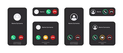 Interface Incoming Call Mobile Phone Call Screen Communication Signs