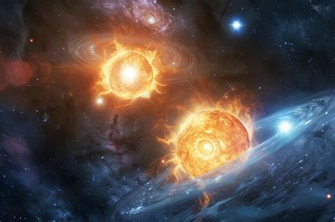 Premium Photo Embark On A Voyage Through The Binary Star System