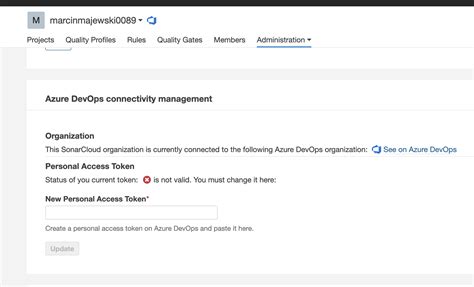 sonarcloud analysis has started failing for azure devops with token