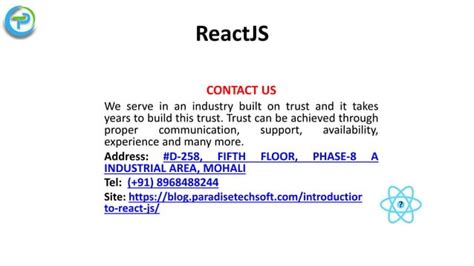 Learn What React Js Is And Why We Should Use React Js Ppt