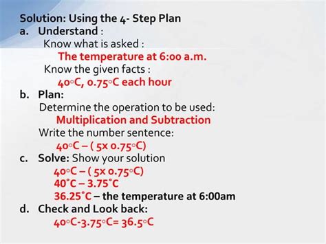 Math5solves Routine And Non Routine Problems Involving Temperaturepptx Weather Science