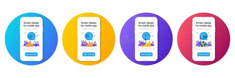 Minimal Set Of Alarm Clock Graph Chart And Water Drop Line Icons For Web Development Vector