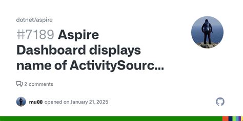 Aspire Dashboard Displays Name Of ActivitySource Instead Of Version Issue Dotnet