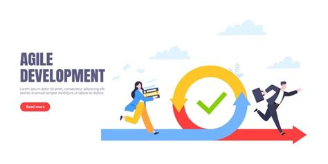 Premium Vector Agile Development Methodology Business Concept Flat Style Design Vector