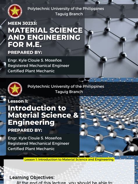 Lesson 1 Intro To Material Science and Engineering | PDF