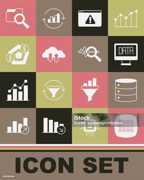 Set Binary Code Server Data Analysis Browser With Exclamation Mark Cloud Download And Upload