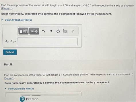 Solved ± Resolving Vector Components With Trigonometry Often