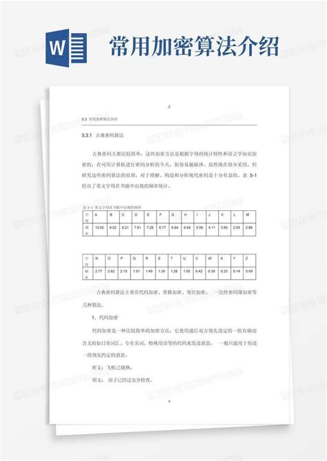 常用加密算法介绍word模板下载编号lgmyervw熊猫办公 常用加密算法介绍word模板下载编号lgmyervw熊猫办公