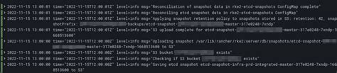 BUG Etcd Snapshots To S Are Not Working Properly Issue Rancher Rancher GitHub