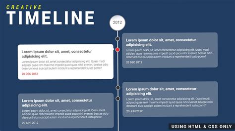 How To Create Css Timeline Using Html And Css Only Creative Css