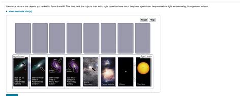 Solved Look Once More At The Objects You Ranked In Parts A