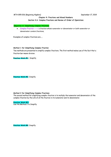beginning algebra notes chapter 4 mth 095 026 beginning algebra