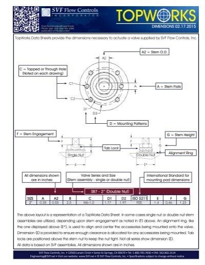 Topworks Dimensional Data Sheet Svf Flow Controls Inc