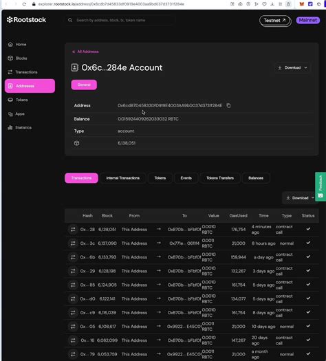 how to check your transaction on rsk blockchain