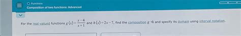 solved functionscomposition of two functions advancedfor