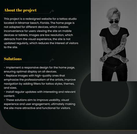 Landing Page Tattoo Redesign Behance