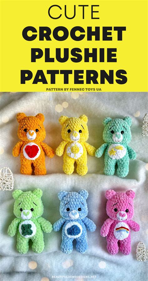 Cute Crochet Plushie Patterns Crochet Care Bears Free Patterns Of