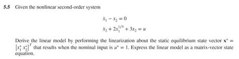 Solved 5 5 Given The Nonlinear Second Order System X2