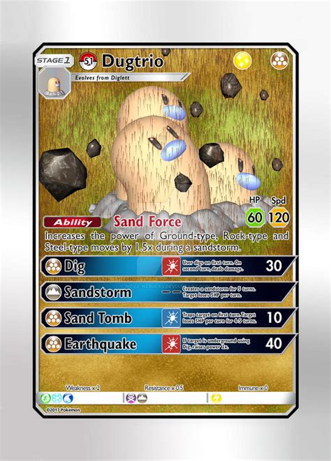 Pokemon Card 51 Dugtrio Shiny By Nova Nebulas On Deviantart