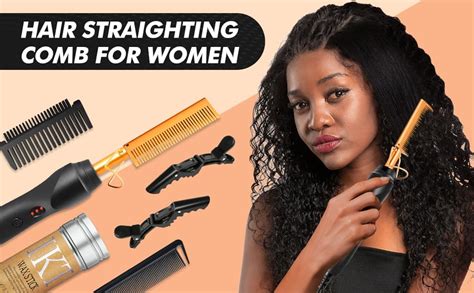 Amazon Com Hot Comb Set Pcs Electric Hair Straightener Pressing Comb For Black Hair Hot