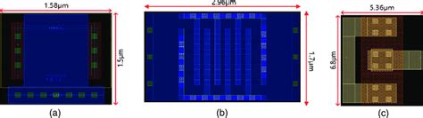 Capacitor Layout Of A Mos Capacitor B Mom Capacitor And C Mim