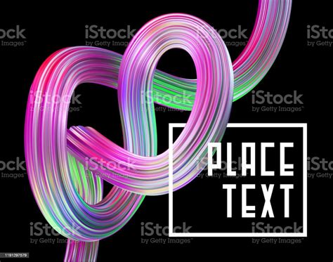 추상 컬러 유체 흐름 배너 템플릿입니다 홀로그램 3d 벡터 디자인 3차원 형태에 대한 스톡 벡터 아트 및 기타 이미지 3차원 형태 검은색 곡선 Istock