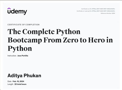 Aditya Phukan On Linkedin Python Udemy