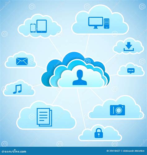 Cloud Computing Concept Stock Vector Illustration Of Chatting 39418427