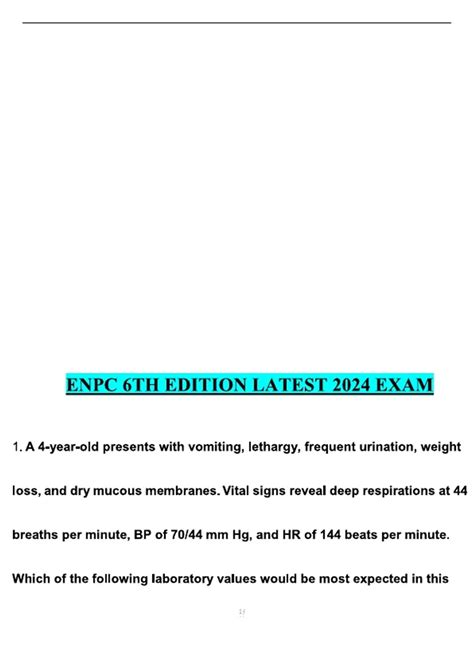 Newest Enpc 6th Edition 2024 Exam Complete Real Exam Questions And Answers 100 Verified