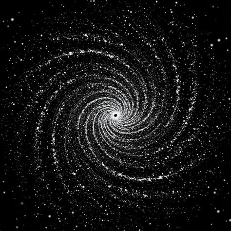 Spiral Galaxy Line Drawing