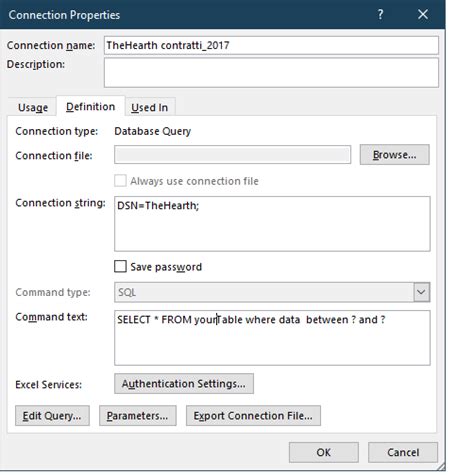 Excel How To Get Data Range In Sql Query Form Excell Cells In Odbc