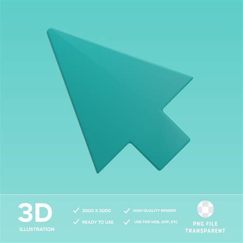 Premium Psd Psd Cursor 3d Illustration