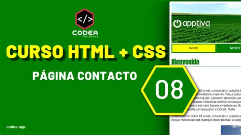 Capítulo 8 Sección Contacto Con Formulario Curso Diseño De Una
