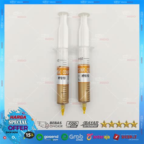 Jual Thermal Pasta Paste Thermal Grease Processor Pc Komputer Laptop Hp Ps Suntik
